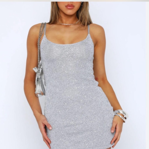 White Fox Boutique | Dresses | Brand New White Fox Boutique Silver ...